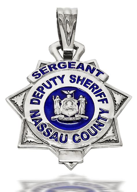 Nassau County Deputy Sheriff Sergeant Quarter Size Pendant Police