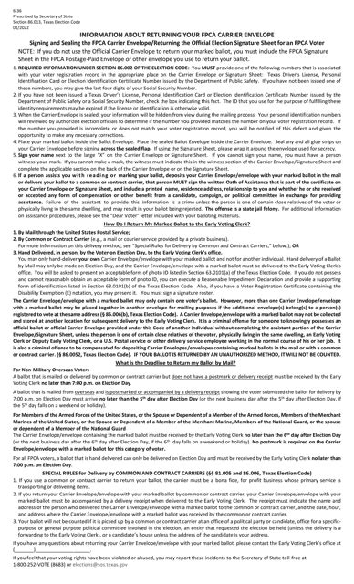 Download Instructions For Form 6 35 Carrier Envelope For Early Voting