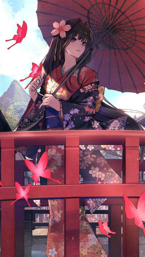 Anime Girl With Kimono At Emma Gresswell Blog