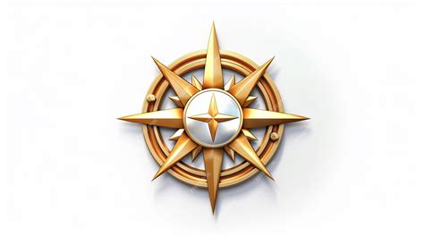 Premium Photo Golden Horizon Video Game Compass Rose Icon