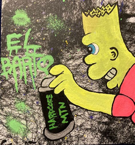 Bart Simpson El Barto Graffiti Etsy