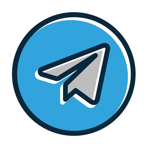 Telegram Vector Thick Line Filled Dark Colors 33347357 Vector Art At