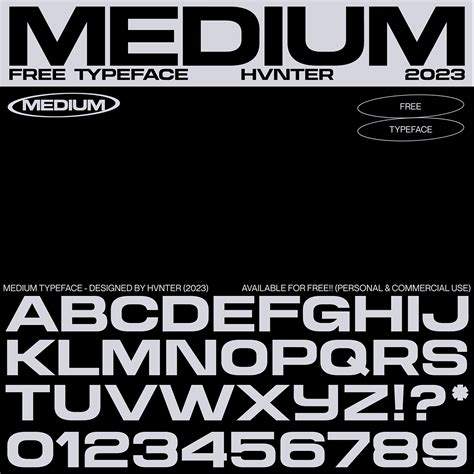 Medium Free Typeface Behance