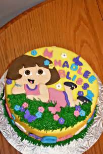 Dora The Explorer Themed 2nd Birthday Cake Dora Is Handcut From Fondant All Edible Buttercream