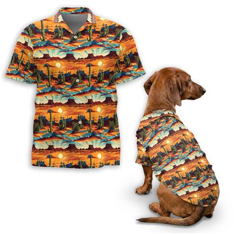 Desert Sunset Hawaiian Shirt For Men And Women Unisex Aloha Shirt With
