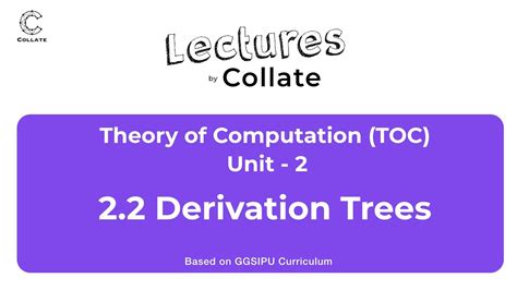 22 Derivation Trees Toc Unit 2 Ipu Youtube