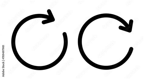 Rotate Right Icon Set Refresh Reload Restart Reset Or Recover