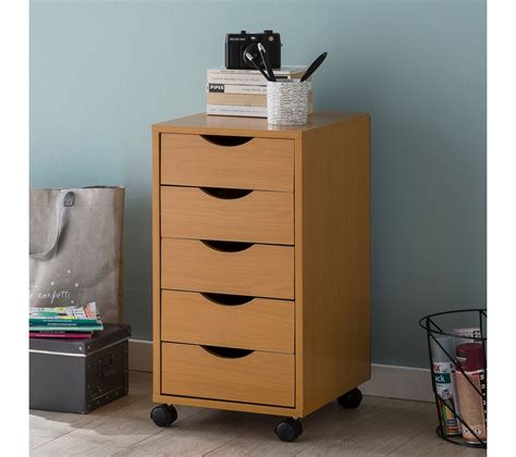 Caisson De Bureau 33x64x38 Cm Placard De Rangement Mobile Avec