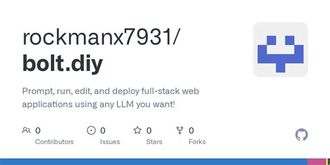 Github Rockmanx7931boltdiy Prompt Run Edit And Deploy Full Stack Web Applications Using