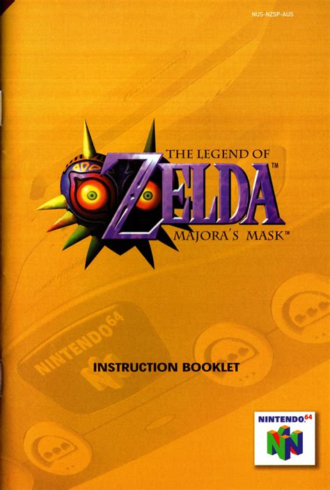 Manual The Legend Of Zelda Majoras Mask N64 Super Retro Manuals