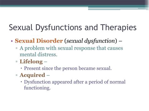 Ppt Sexual Dysfunctions And Therapies A Comprehensive Guide