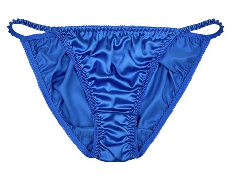 Satin String Bikini And Thong Royal Blue Xxl Gem