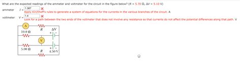 Solved What Are The Expected Readings Of ﻿the Ammeter And