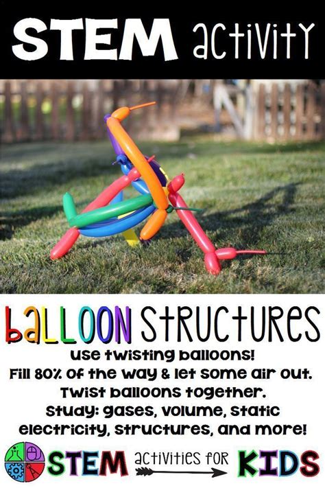 Balloon Structures Stemactivitieselementary Balloon Stem Structures