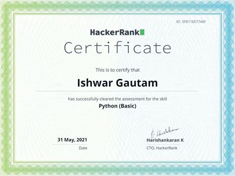 Ishwar Gautam On Linkedin Hackerrank Pythonandproblemsolving