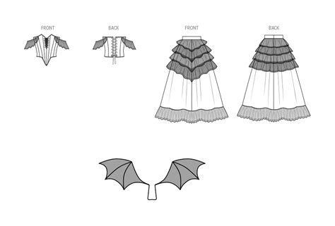 S3063 Simplicity Sewing Pattern Misses Corset And Skirt Costume By