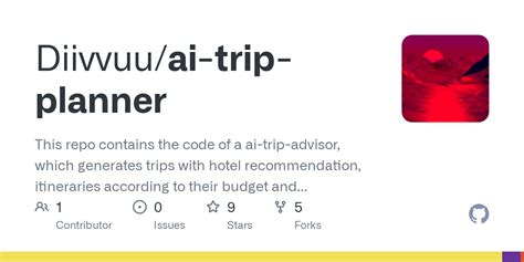 Github Diivvuuai Trip Planner This Repo Contains The Code Of A Ai Trip Advisor Which