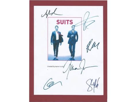 Suits Pilot Episode Tv Script Autographed Gabriel Macht Patrick J