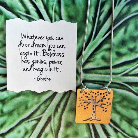 Goethe Quote Necklace With Tree Watson Kennedy