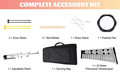 Glockenspiel Bell Kit 32 Notesxylophone Bell Kit With 8