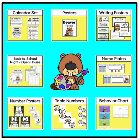 Beaver Theme Classroom Decor And Resources Digital Download Etsy