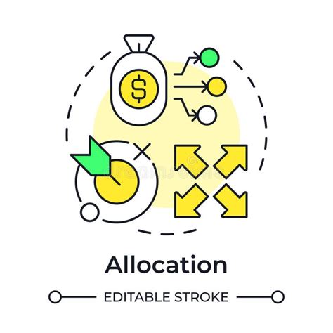 Allocation Multi Color Concept Icon Stock Illustration Illustration