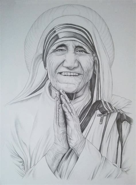 Mother Teresa Sketch At Explore Collection Of