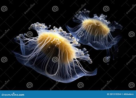 Ciliates Whirling Through Water With Their Hair Like Structures Stock