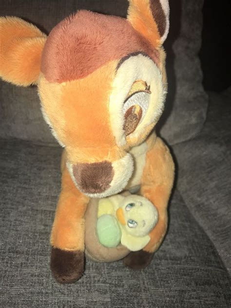 Disney Store Exclusive Easter Bambi Chick In Basket 10 Soft Plush Toy