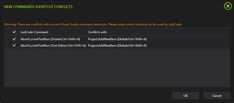 justcode keyboard shortcuts profiles