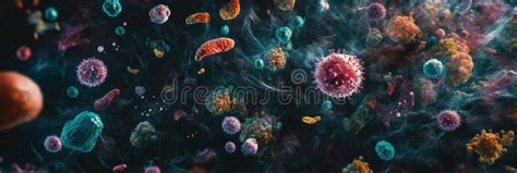 Exploration Of Diverse Bacteria And Microbes In A Vibrant Ecosystem