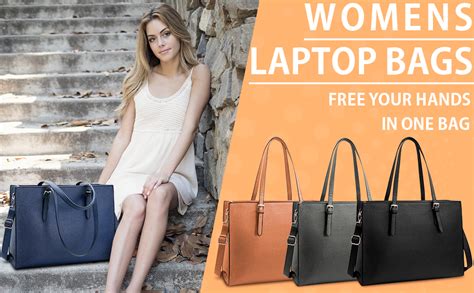 Bolsa Feminina Para Laptop De 156 Polegadas De Couro Leve Impermeável Pasta De Negócios Para