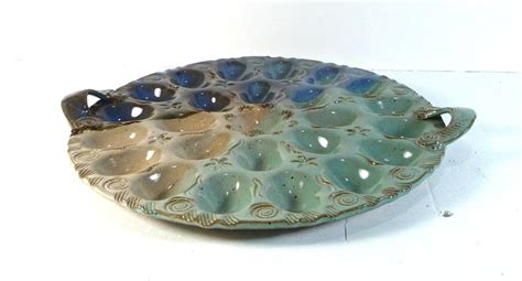 Xl Deviled Egg Tray Etsy Pottery Tray Deviled Eggs