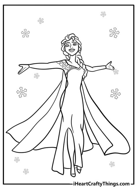 Elsa Singing Let It Go Coloring Pages 2025