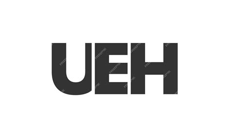 Premium Vector Ueh Logo Design Template With Strong And Modern Bold