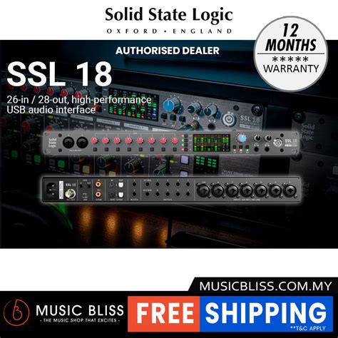 Solid State Logic Ssl 18 Usb Audio Interface Music Bliss Malaysia