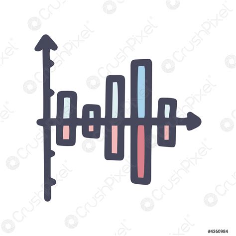 Bar Chart Color Vector Doodle Simple Icon Stock Vector 4360984