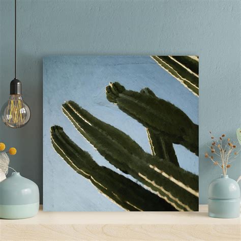 Foundry Select Green Cactus 58 1 Piece Square Graphic Art Print On