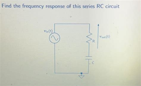 Solved Find The Frequency Response Of This Series RC Circuit Chegg