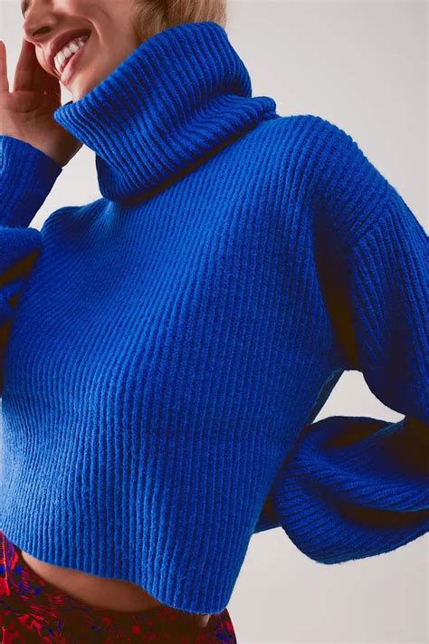 Winter Cobalt Blue Turtle Neck Sweater Blue Jumper Outfit Blue