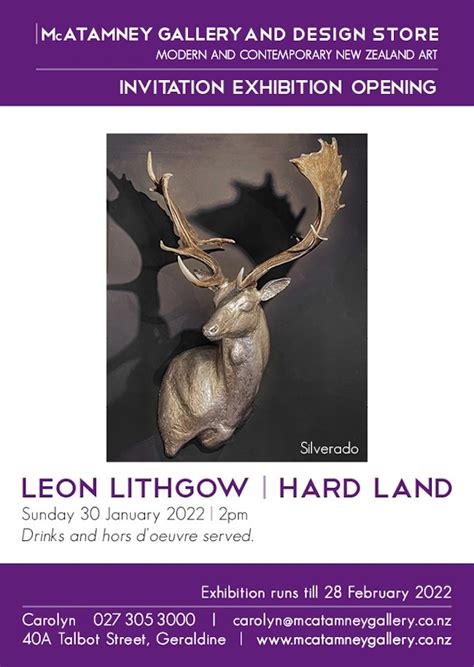Leon Lithgow Hard Land Exhibition Silverado Mcatamney Gallery And Deisgn Store Gerldine Nz