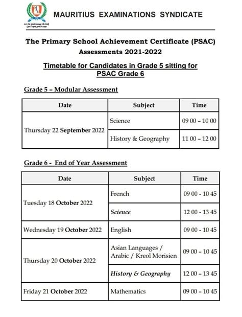 Grade 5 Sitting For Psac Teachers Digest Mauritius Facebook