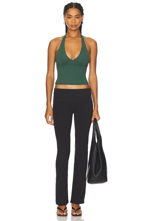 Free People X Intimately Fp Still Here Halter In Pineneedle In