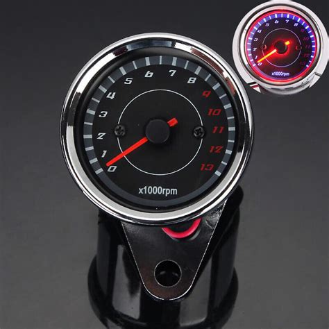 Universal Motorcycle Led 12v Tachometer Gauge For Harley Xl Sportster