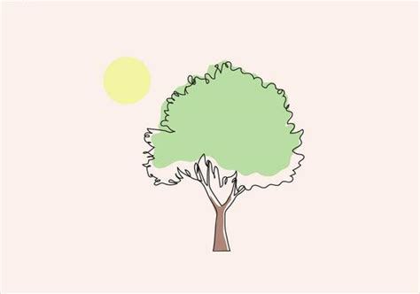 Continuous Line Tree Vector Art Icons And Graphics For Free Download