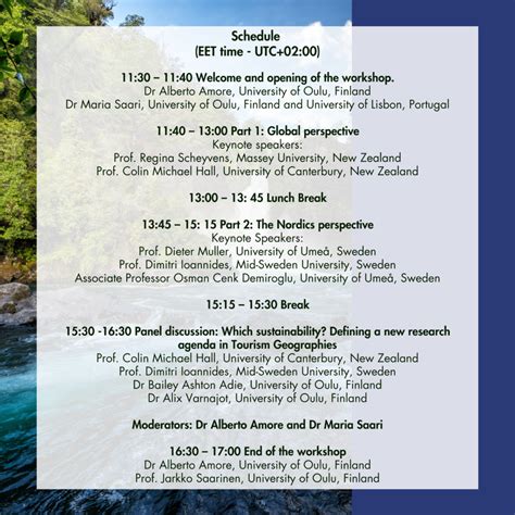 Workshop Resilience Sustainability And Future Directions In Tourism