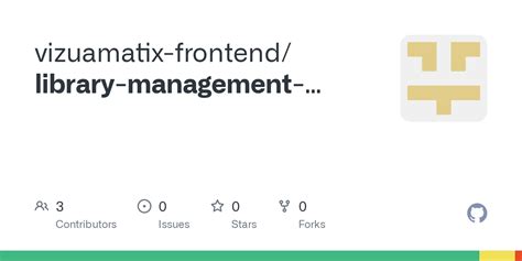 Github Vizuamatix Frontendlibrary Management System