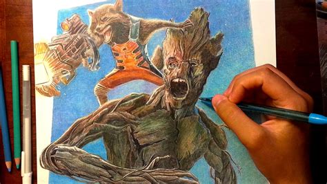 How To Draw Guardians Of The Galaxy Rocket