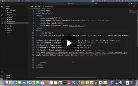 day6 css webdevelopment boxmodel frontend 100daysofcode venkatesh g