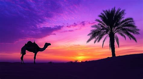 Camel Desert Sunset Wallpaper Silhouette Sunset Camel Morocco